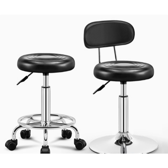 Swivel Chair High Back Lifting Bar Round Stool with Wheels | Shopee ...