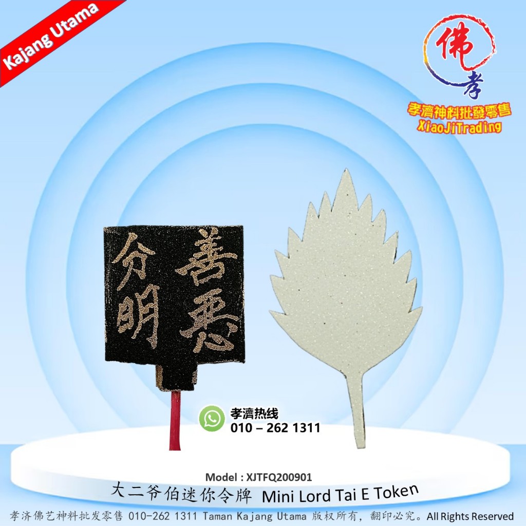 孝濟神料 | 大二爷伯迷你令牌 灵验护佑 随身祈福 Da Er Ye Bo Mini Lord Tai E Token Protection ...