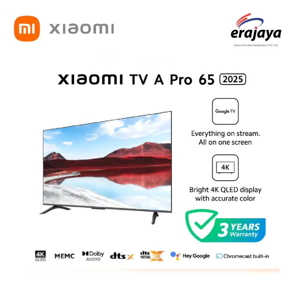 【NEW】Xiaomi TV | A Pro 65 Inch 2025 | 4K UHD | QLED Display | 60Hz ...