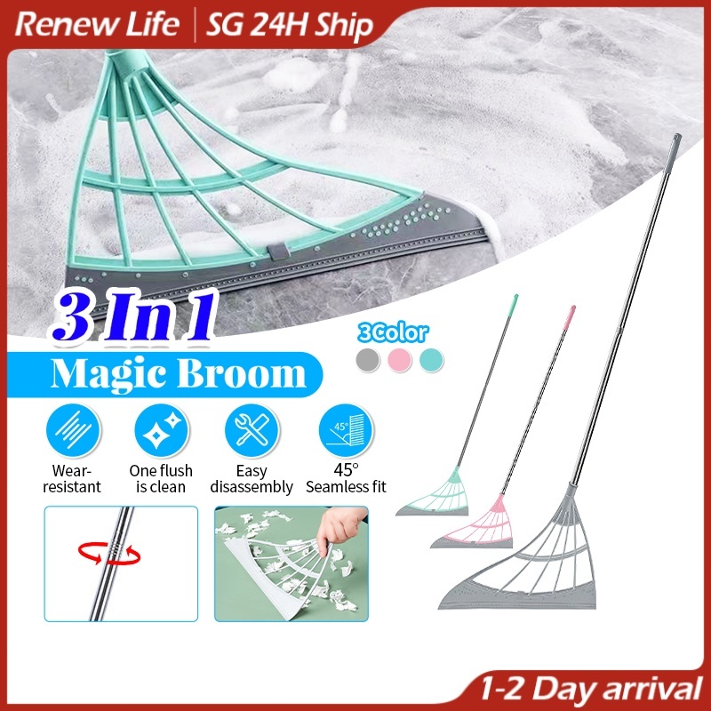 【SG Seller】3-in-1 Multi-functional Magic broom / Home Cleaning Silicone ...