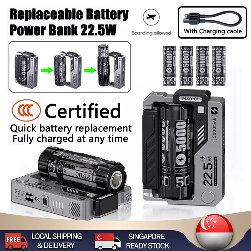 【IN STOCK】3C Power Bank Portable Charger 22.5w Powerbank Fast Charging ...