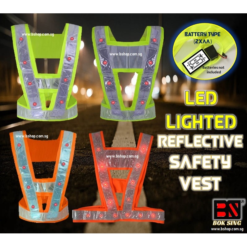 LED SAFETY REFELECTIVE VEST/ LED LIGHT SAFETY VEST/LED REFLECTIVE WAIST ...