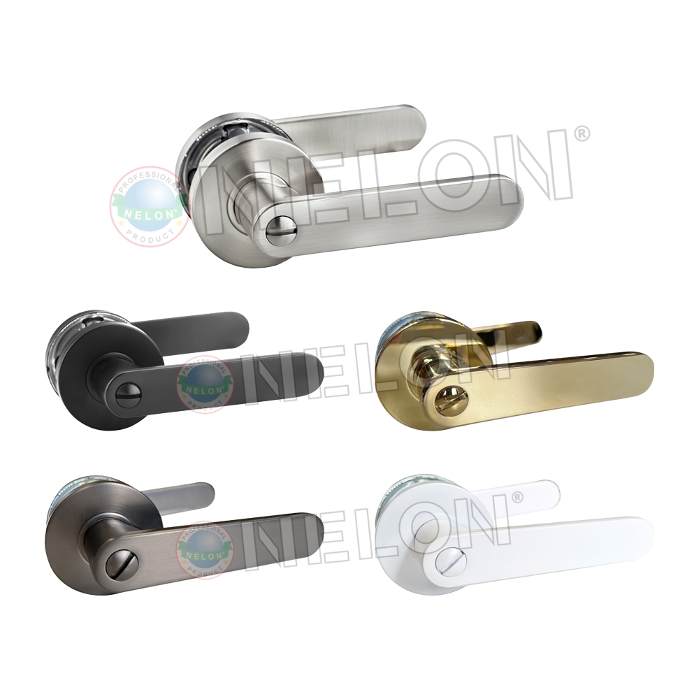 NELON [NO KEY] Tubular Lever Door Lock 12072 (Privacy / Bathroom Door ...