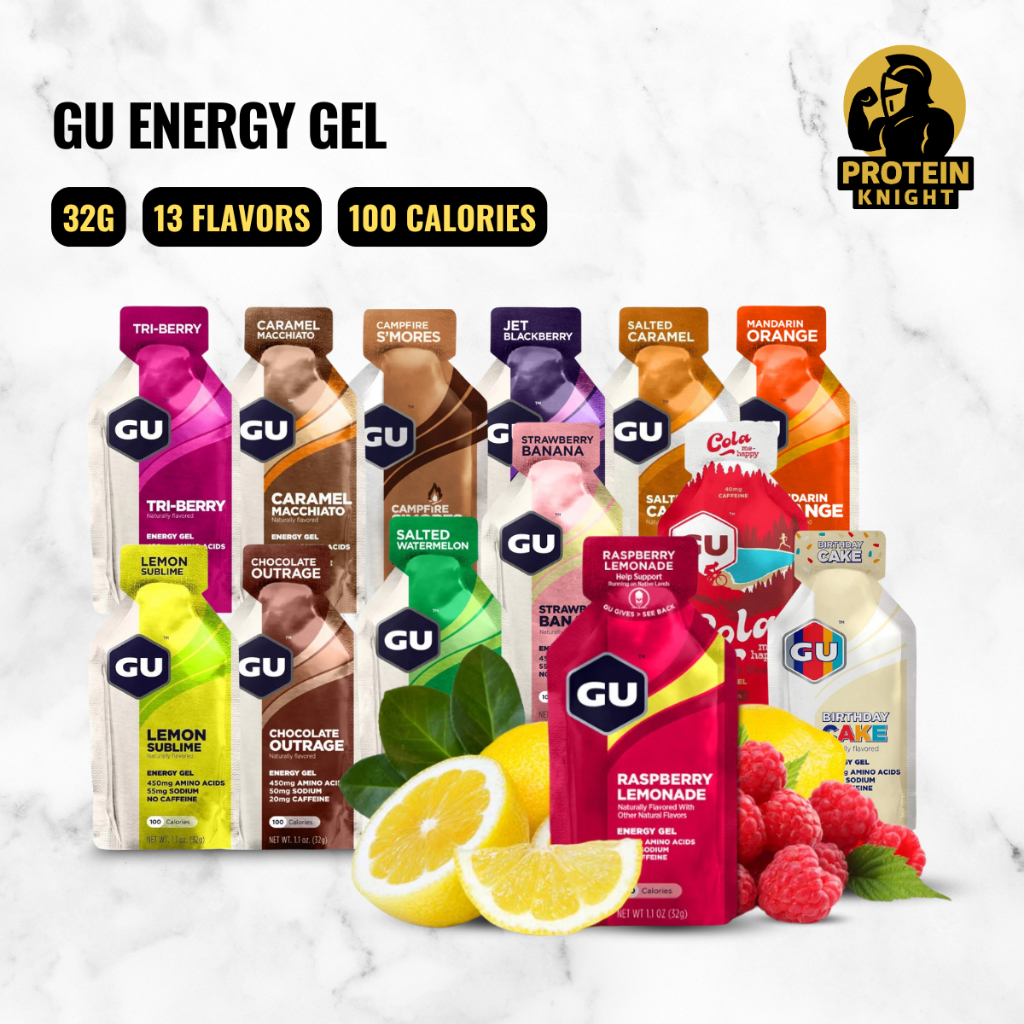 GU Energy Gel Sports Nutrition 32g Multiple Flavour Endurance Marathon ...