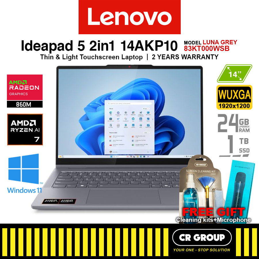 Lenovo Ideapad 5 2-in-1 14AKP10 - Ryzen AI 7-350 - AMD Radeon 860M ...