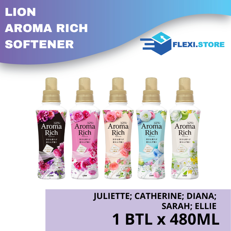 LION Aroma Rich Softener 480ML - Juliette / Catherine / Diana / Sarah ...
