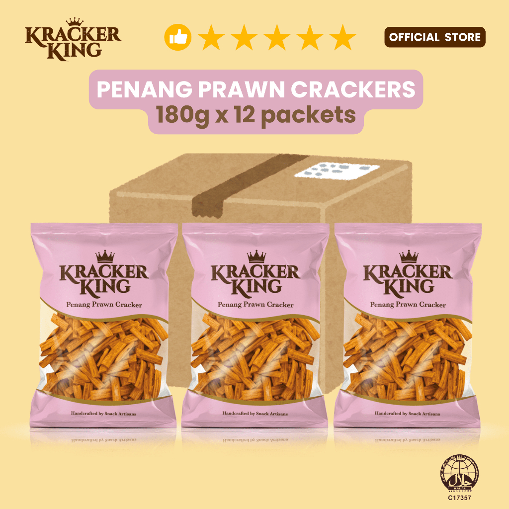 Penang Prawn Cracker 180g x 12 packets | Shopee Singapore