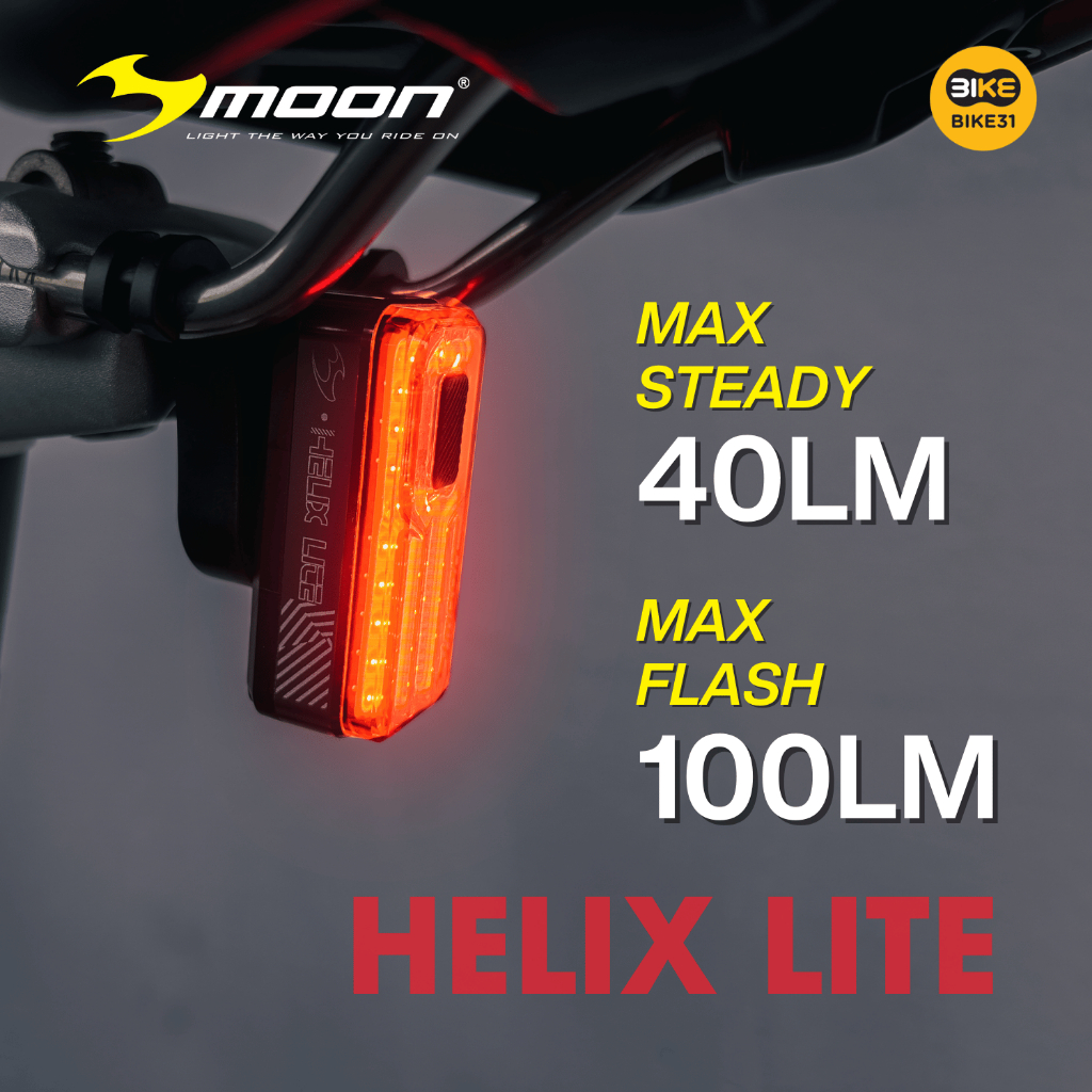 Moon Helix Lite Red 100 Lumens Bicycle Light | Shopee Singapore