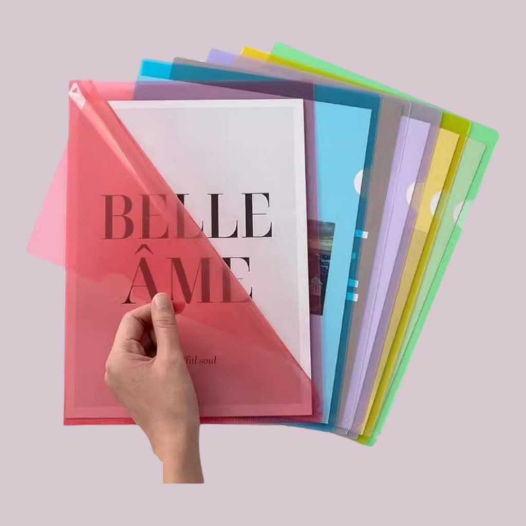 [SG stock] L Shape A4 Folder File Coloured | Bundle of 15 pc | Shopee ...