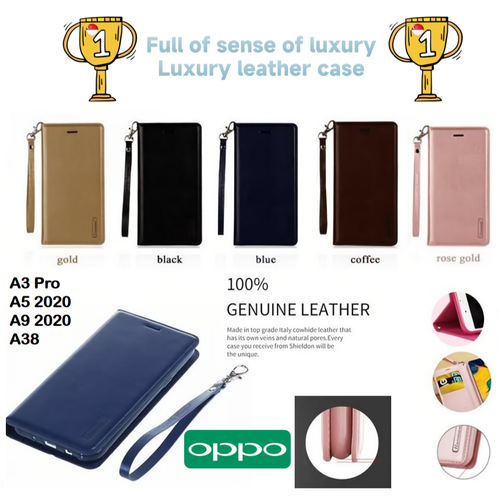 OPPO Hanman Leather Flip Pouch Case A3 Pro A38 4G A5 2020 A9 2020 ...
