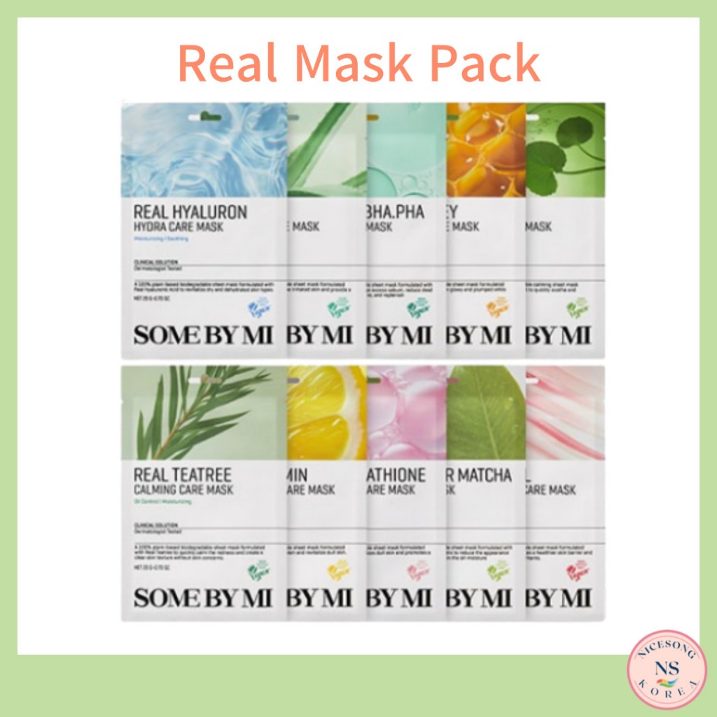 [SOMEBYMI]Real Mask Sheet Teatree/Cica/AHA-BHA-PHA/Aloe/Honey/Hyaluron ...