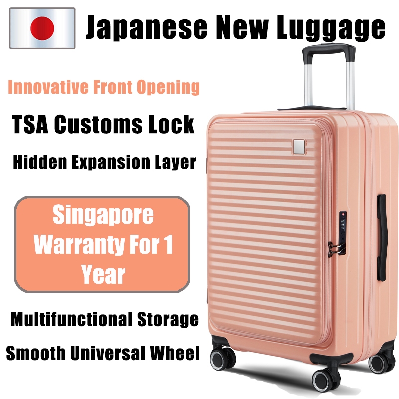【SG Free Gifts】 Cabin Luggage 20/24/28 Inch Front Open Luggage Top with ...