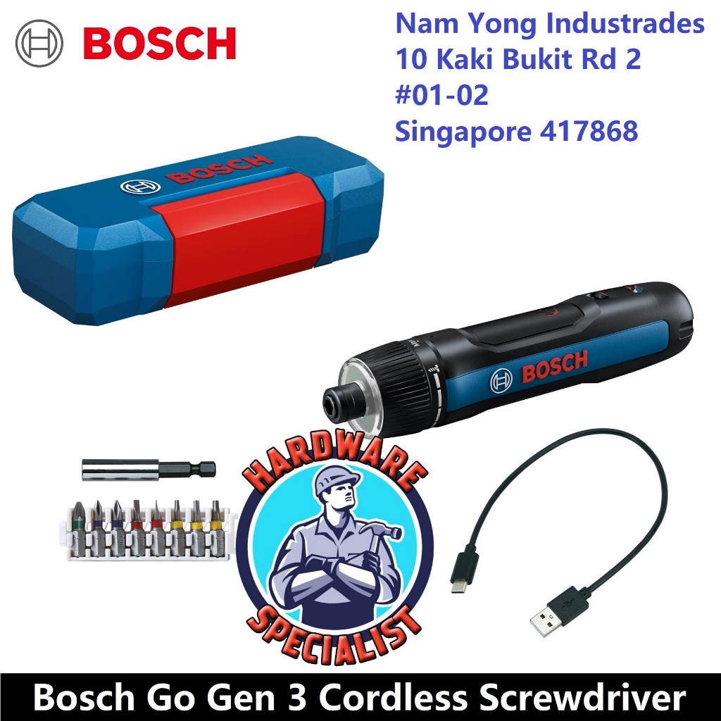 Bosch GO 3 Professional 3.6 V Cordless Screwdriver Kit | Shopee Singapore