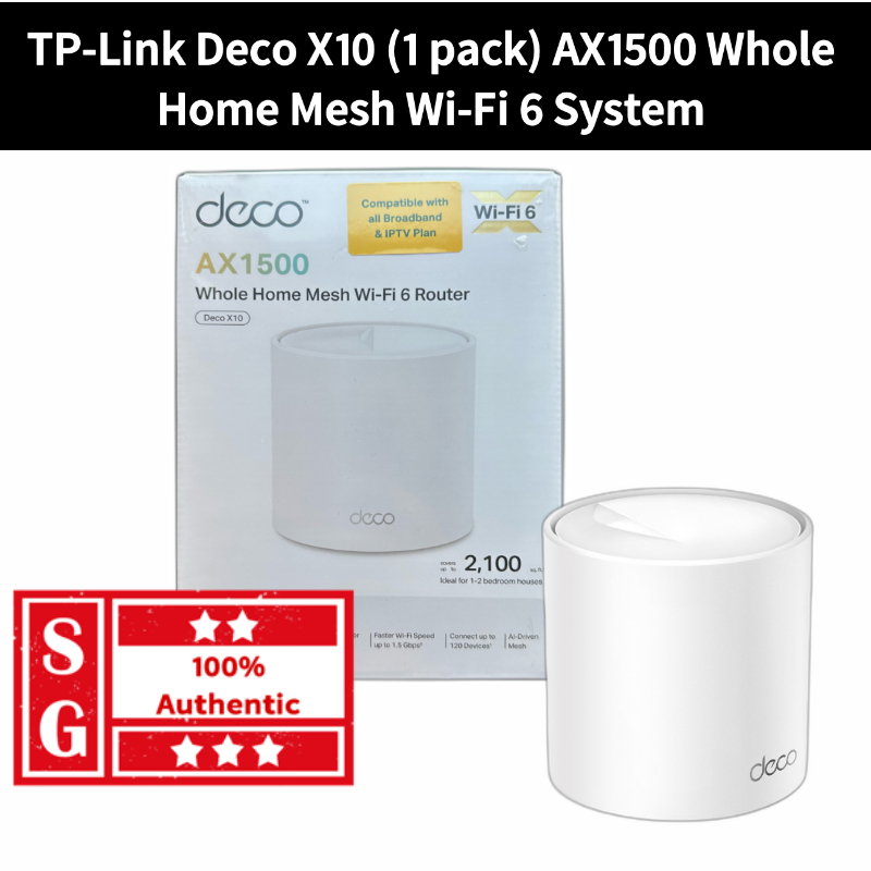 TP-Link Deco X10 AX1500 Whole Home Mesh Wi-Fi 6 System (1pack) TP Link ...