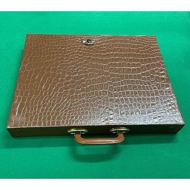 Brown PVC Mahjong Case ( For A1 size L 37mm x W 28mm tiles) Mahjong Set ...