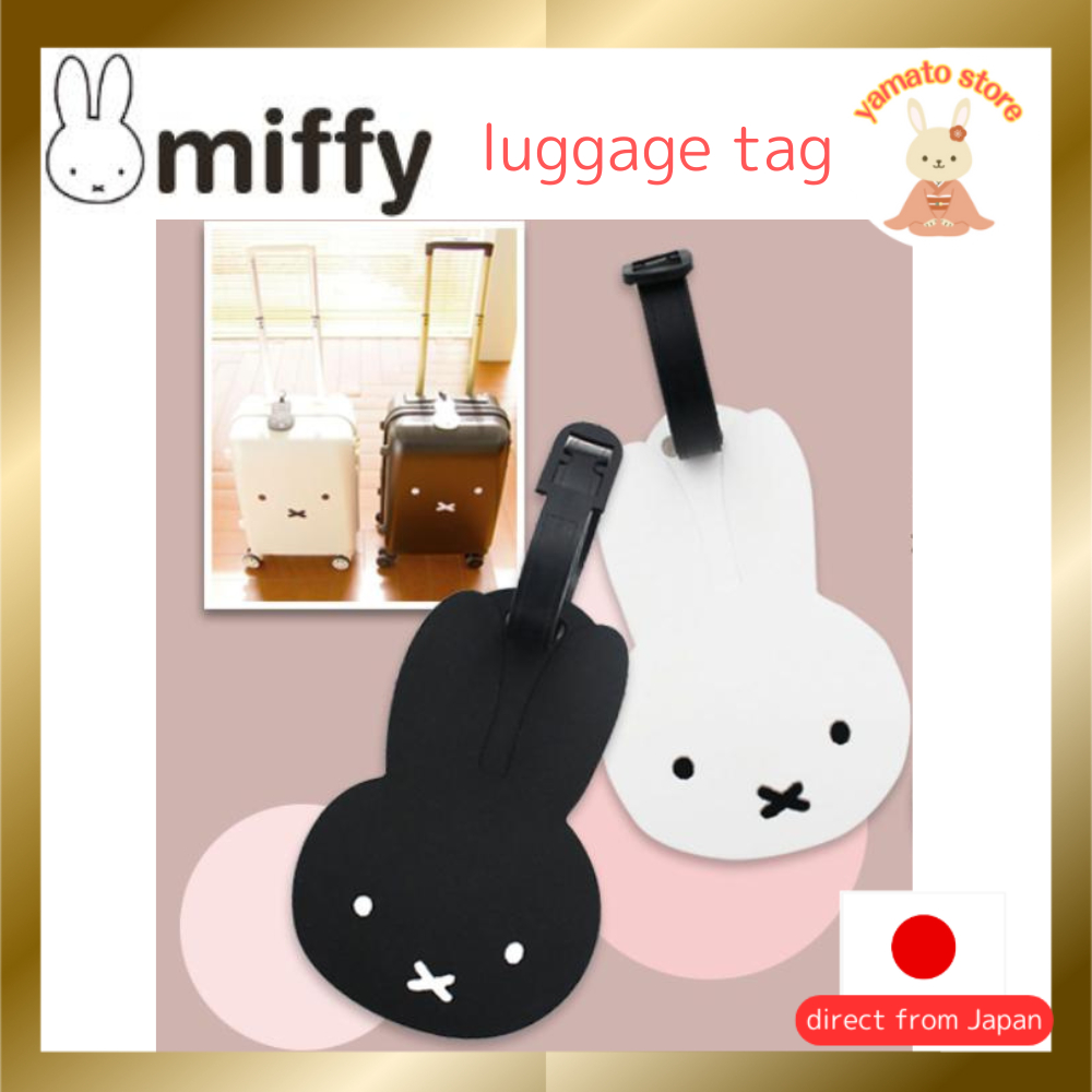 Luggage Tag, Name Tag Miffy Face White black Use as a marker for bags ...