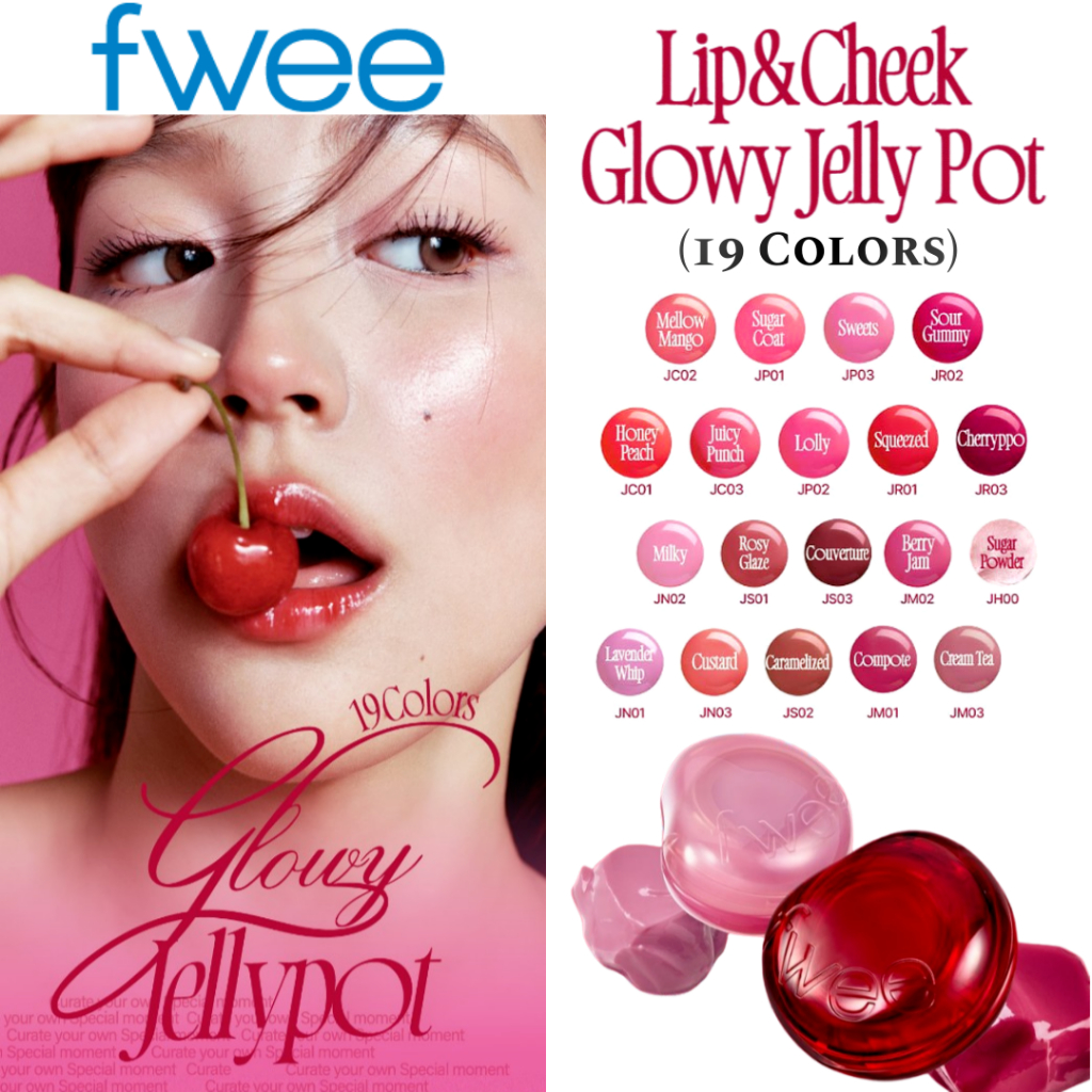 [FWEE] Glowy Jelly Pot 19 Colors | Korean Blush Lip tint | Free Gift ...