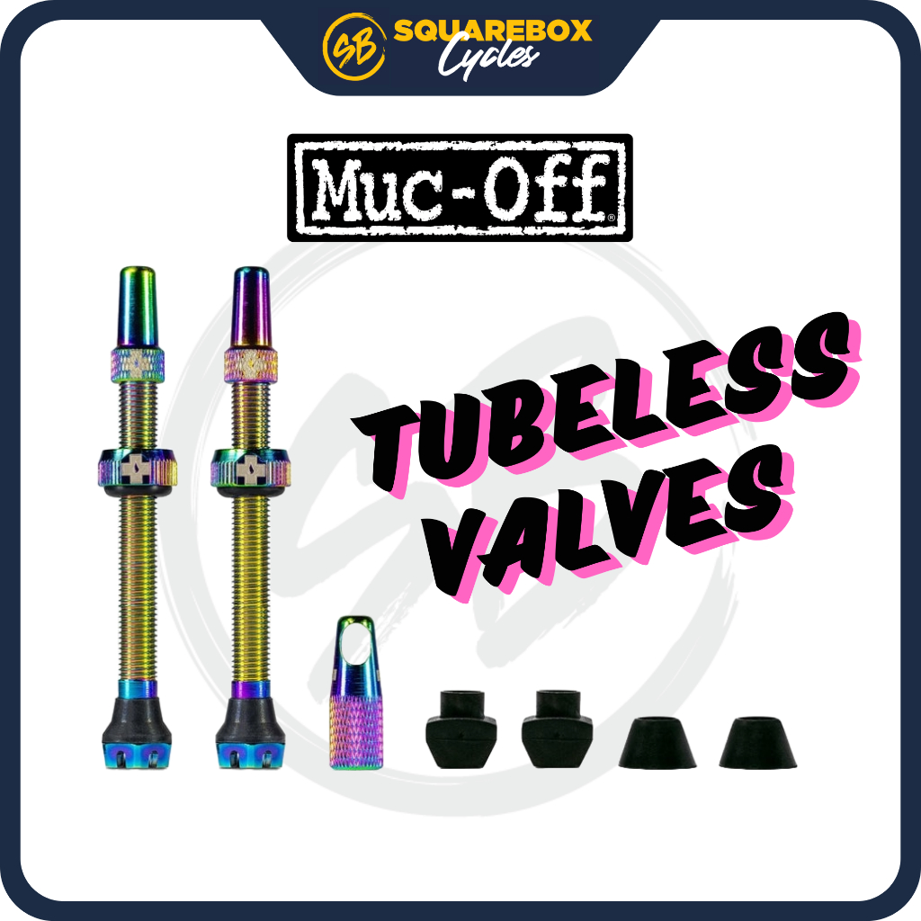 Muc-Off Tubeless Valves V2, Iridescent 44mm - Tubeless Valve Stems with ...
