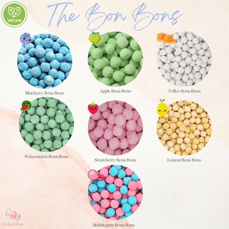 Candy Cottage - Vegan Bon Bon Candy, Apple, Blueberry, Watermelon ...