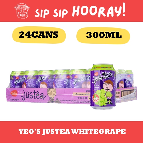 Yeo's Justea White Grape (300ml X 24cans) | Shopee Singapore