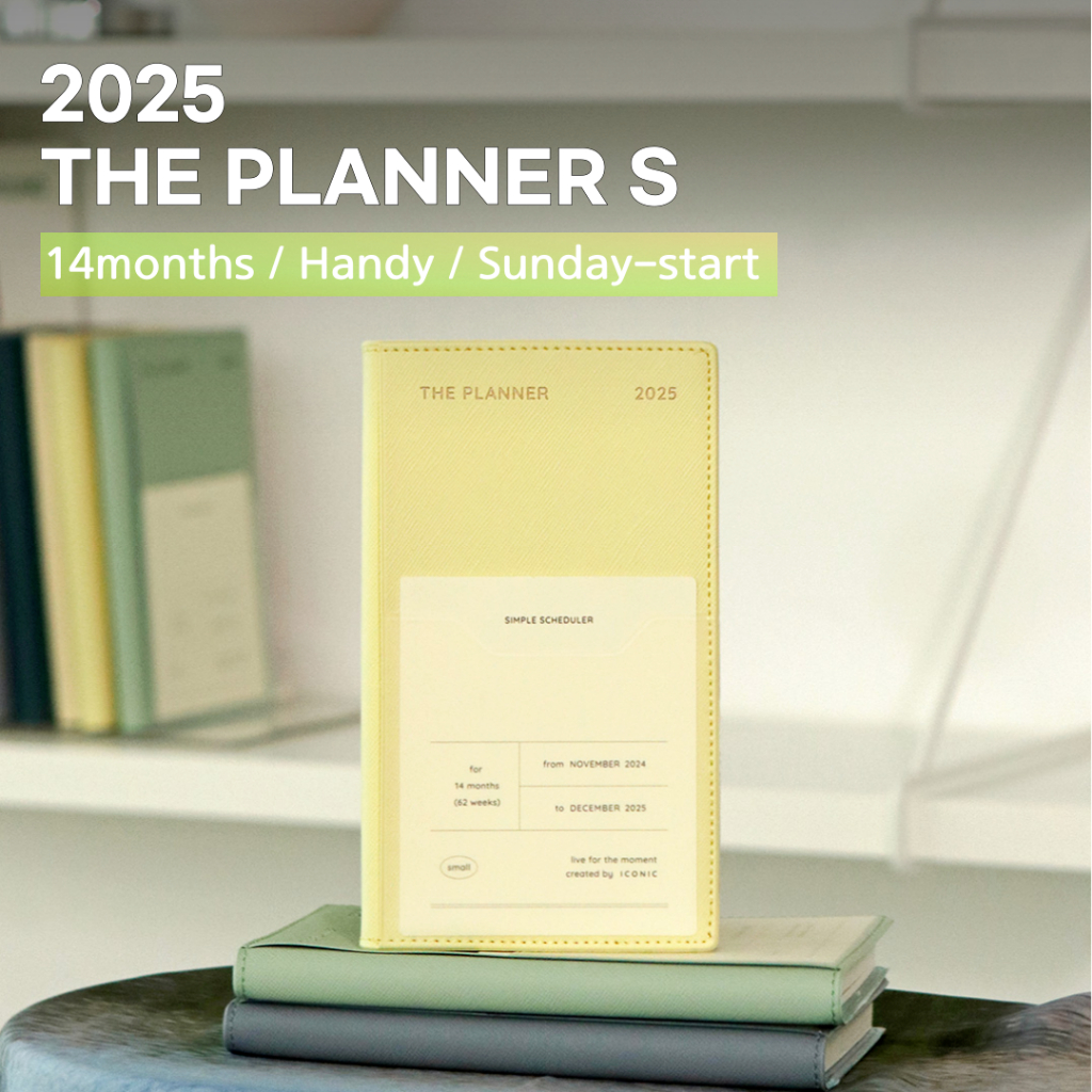 ICONIC 2025 The Planner S Dated 14 months Handy Diary Scheduler Korea ...