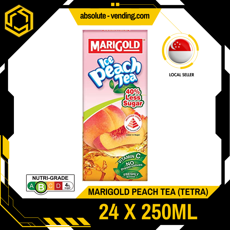 MARIGOLD Asian Drink Peach Tea 250ML X 24 (TETRA) | Shopee Singapore