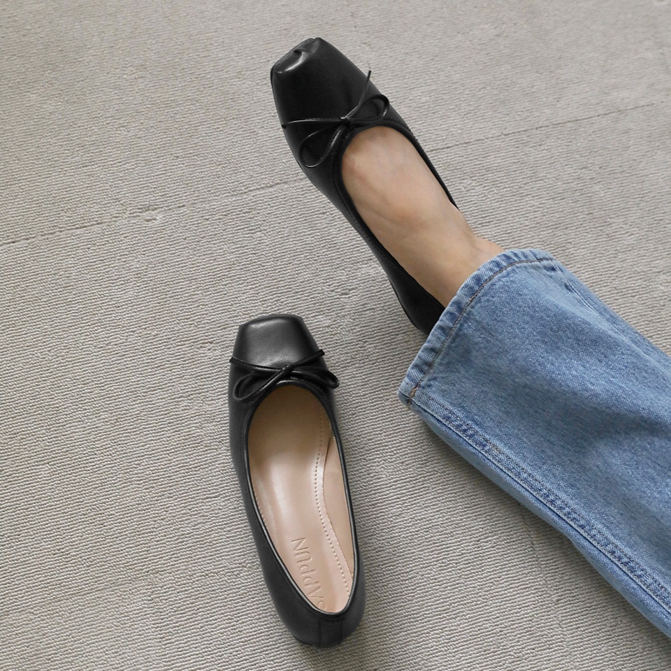 [SAPPUN] Ruele Ribbon Flats (1cm) | Shopee Singapore