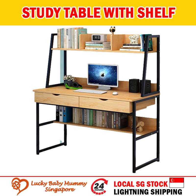 Computer Tables with Bookshelf/Study Table/Laptop Table/Desk | Shopee ...