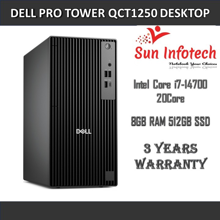 DELL PRO TOWER QCT1250 Business Desktop (Intel Core i7-14700 vPro® /8GB ...