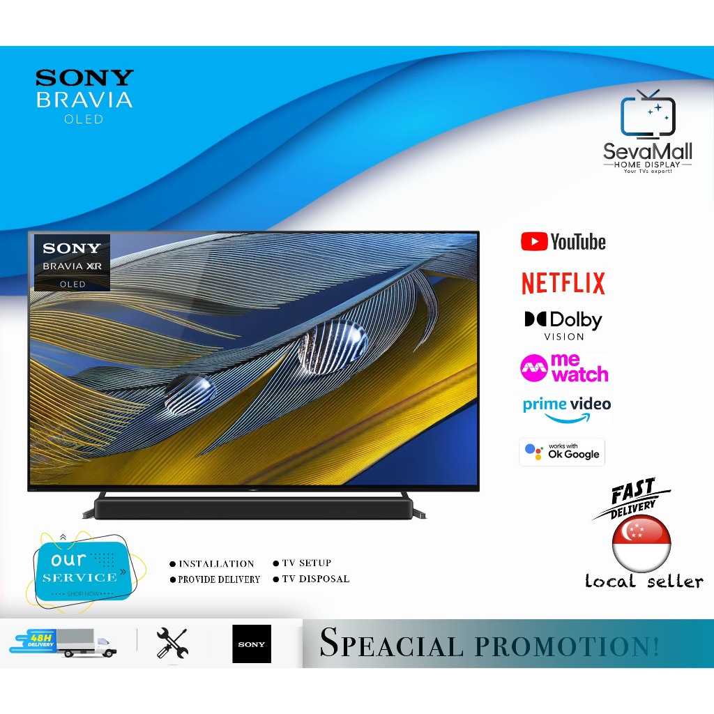 Sony A80J 55 65 77Inch TV: BRAVIA XR OLED 4K Ultra HD Smart Google TV 55A80J 65A80J 77A80J ...