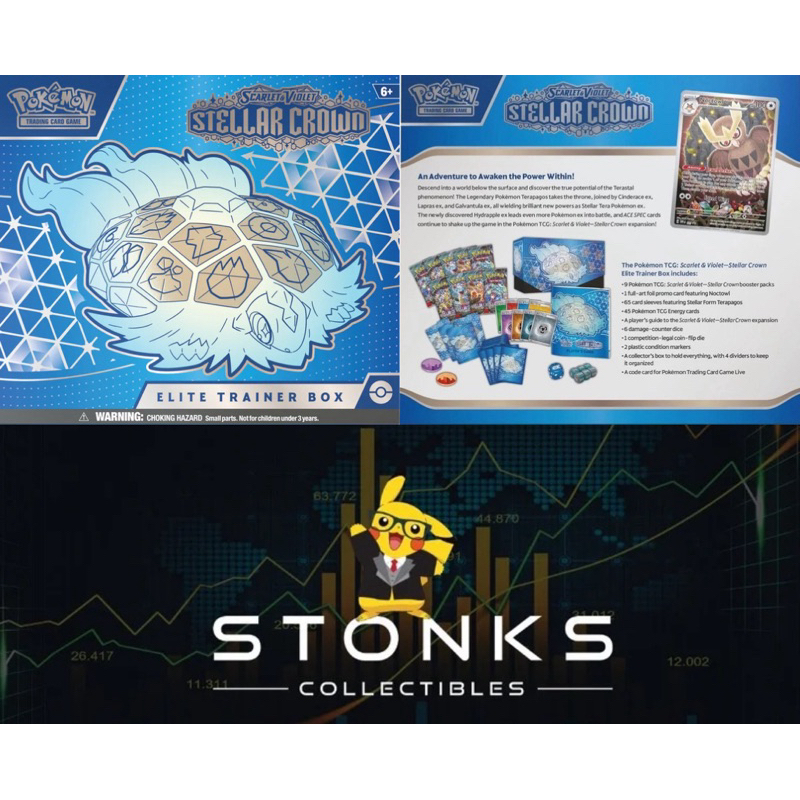 Pokemon TCG SV07 Stellar Crown Elite trainer box ETB SV-07 | Shopee ...