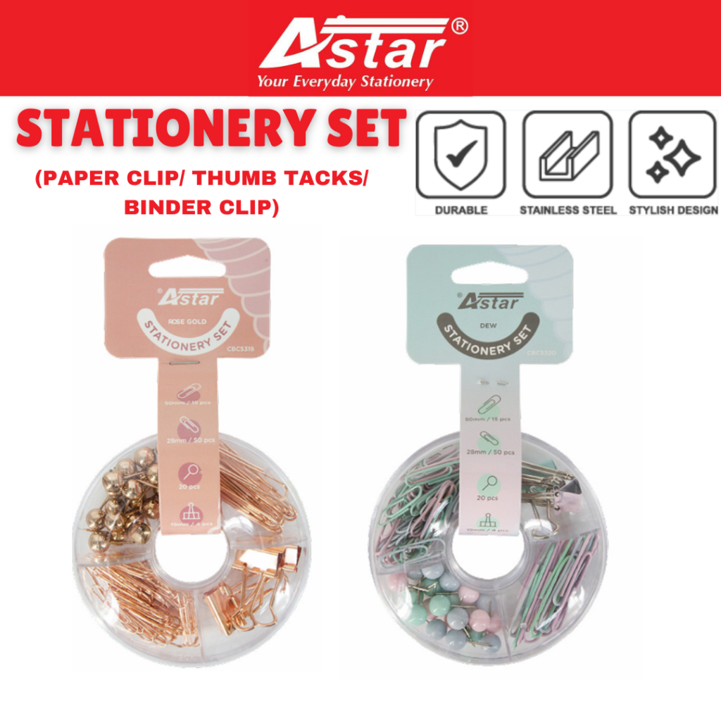 [SG SELLER][Astar Stationery Set] - Rose Gold & Mixed Colours, Paper ...