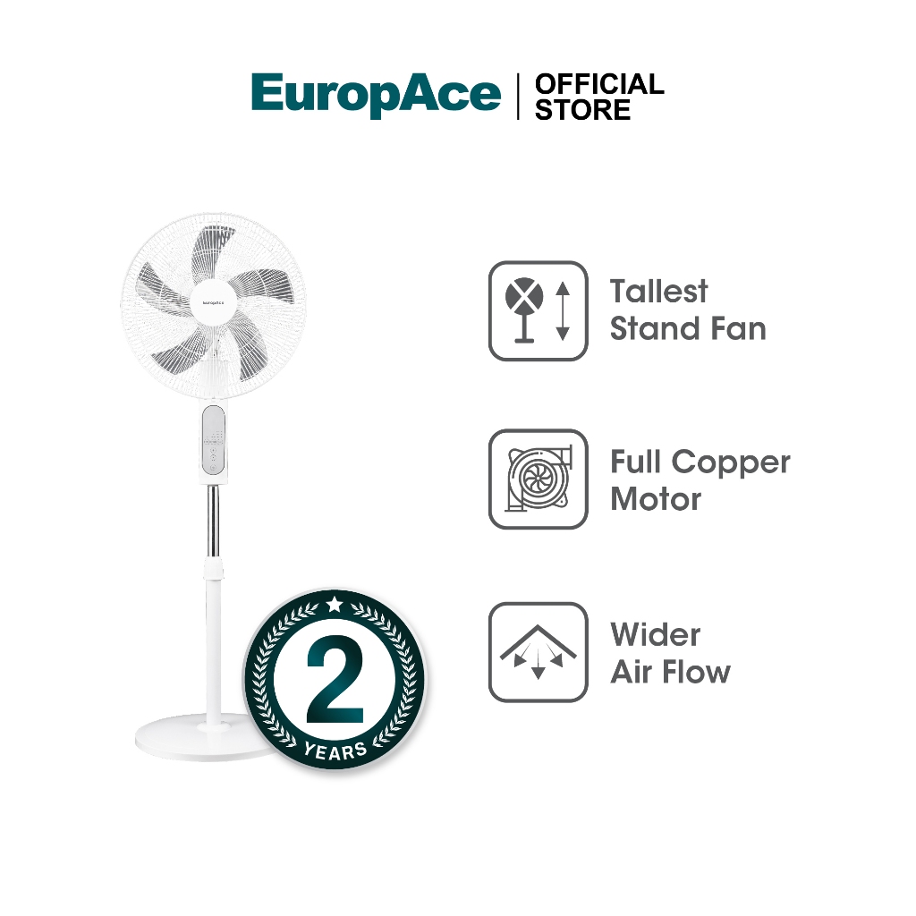 18" Deluxe DC Stand Fan with Remote Control | ESF8187EDCR | Energy ...