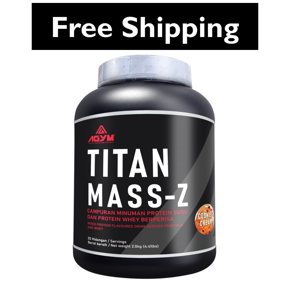 【SG Ready Stock】AGYM Titan Mass and Titan Mass Z (2kg) 20servings GYM ...