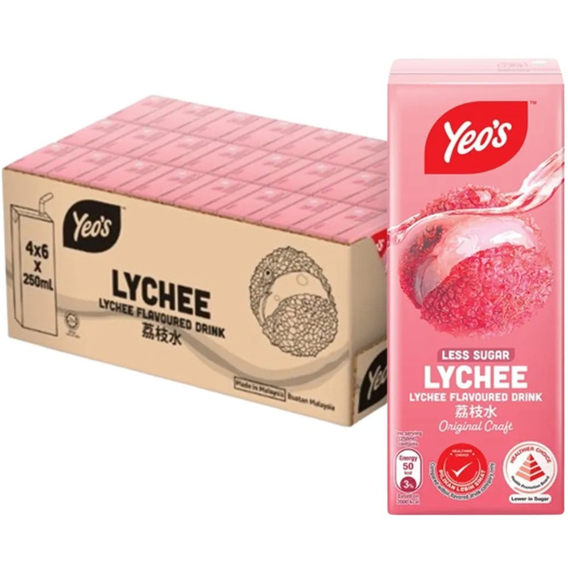 PRICE DROP Yeo's Lychee Packet (24 x 250ml) | Shopee Singapore