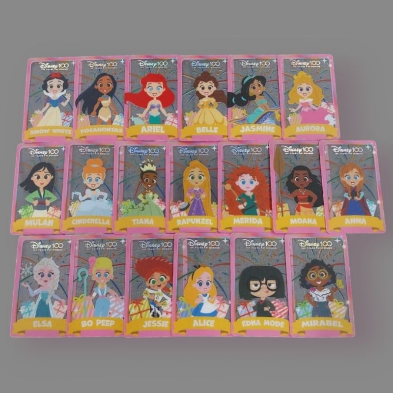 CPCM Card Disney 100 Princess Snow White Pocahontas Ariel Belle Jasmine ...