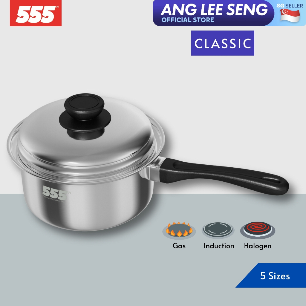555 Classic Stainless Steel Saucepan - 304 Stainless Steel Suitable for ...