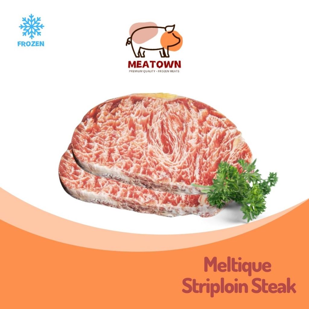 [Meatown] Meltique Marbled Beef Striploin Steak (180g - 200g) | Shopee ...