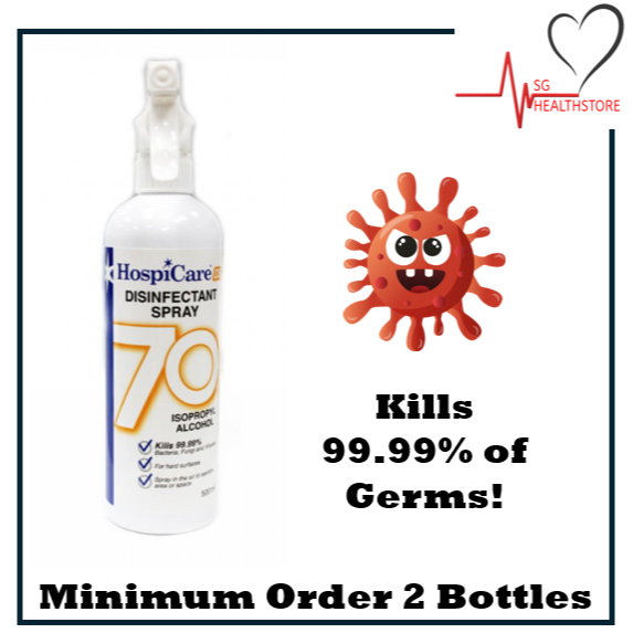 HospiCare 70% IPA Disinfectant Spray 500ml Contain 70% Isopropyl ...