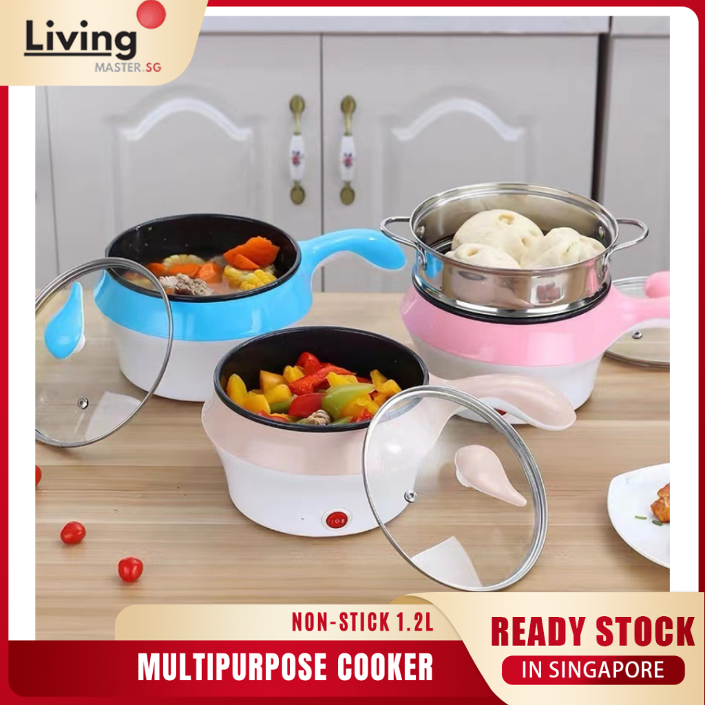 Multipurpose Cooker / 1.2L Mini Cooker with Handle / Non-Stick ...