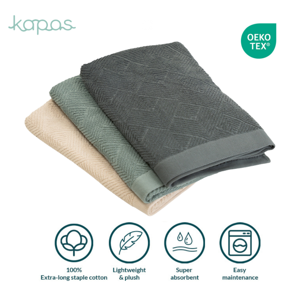 KAPAS LIVING | KAPASLITE Towel Collection | 100% ELS Cotton | Bath ...