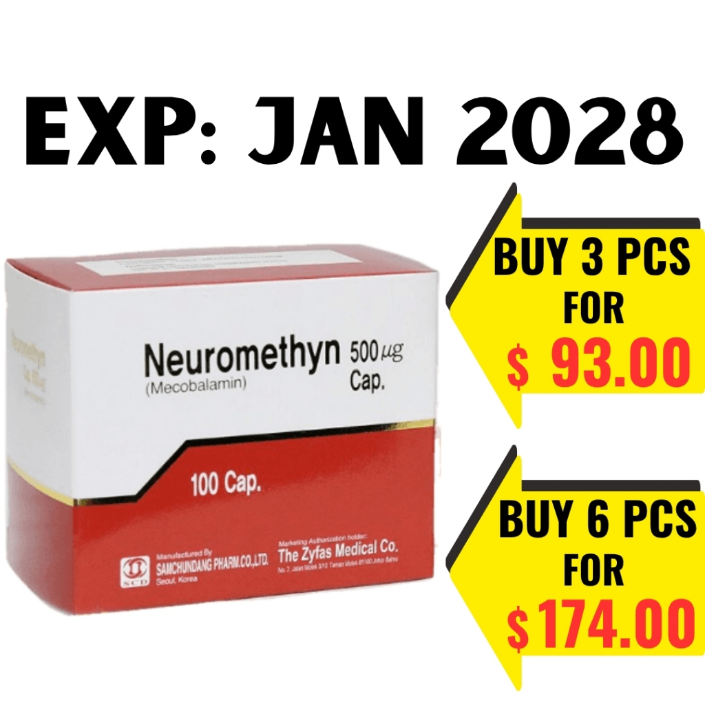Neuromethyn 100s Cap 500mcg Mecobalamin Vitamin B12 Nerve Neurobion ...