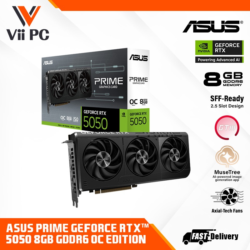 ASUS Prime GeForce RTX™ 5050 / RTX 5050 / RTX5050 8GB GDDR6 OC Edition ...