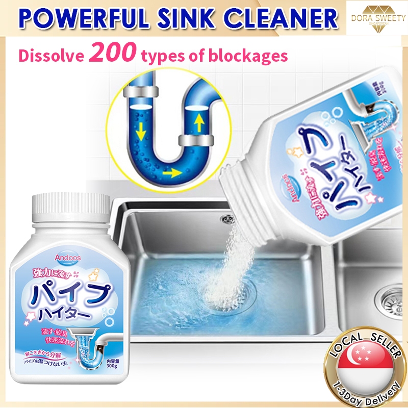 🇸🇬Japan Powerful Sink Drainer Cleaner Pipe Cleaner Anti Clog Drain ...