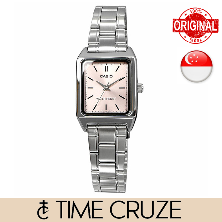 [Time Cruze] Casio LTP-V007 Stainless Steel Very Light Pink Dial Women Watch LTP-V007D-4EUDF LTP ...