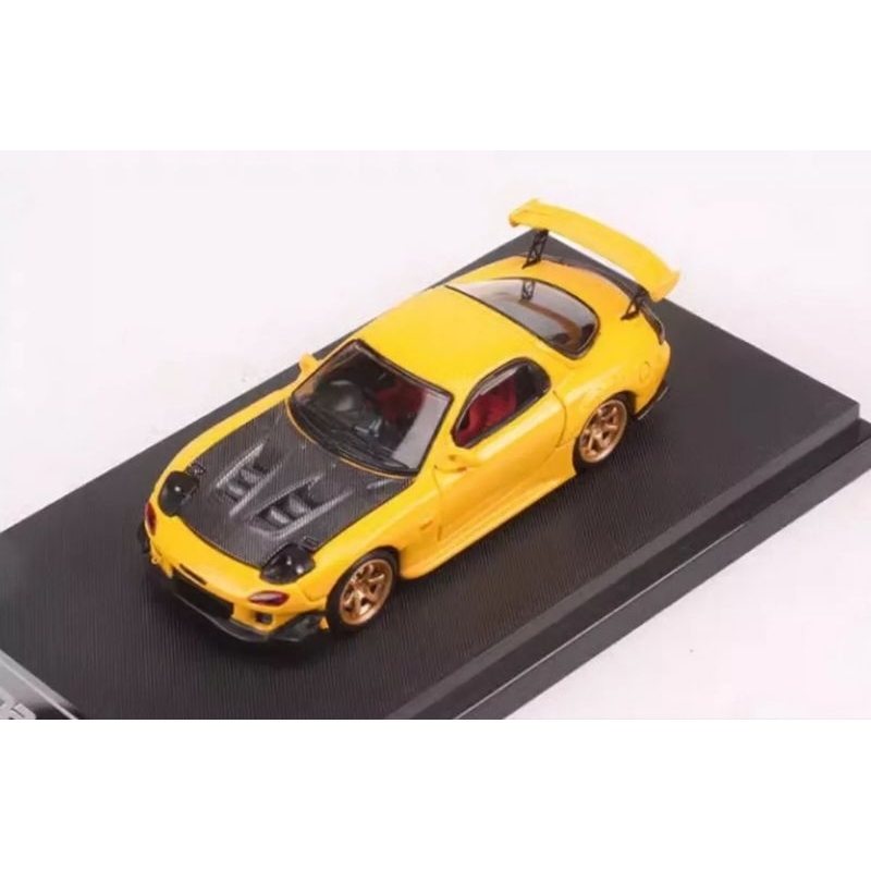 BSC Mazda RX-7 FD3S RE Amemiya with Open-Hood Yellow with Carbon Hood ...