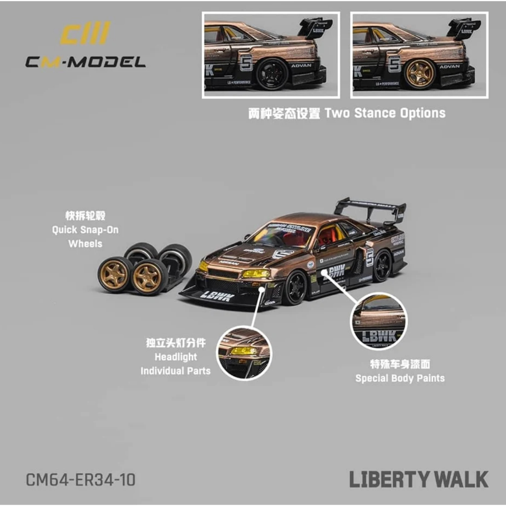 CM Model 1/64 Nissan & LBWK Licensed Products Skyline GT-R R34 Super ...