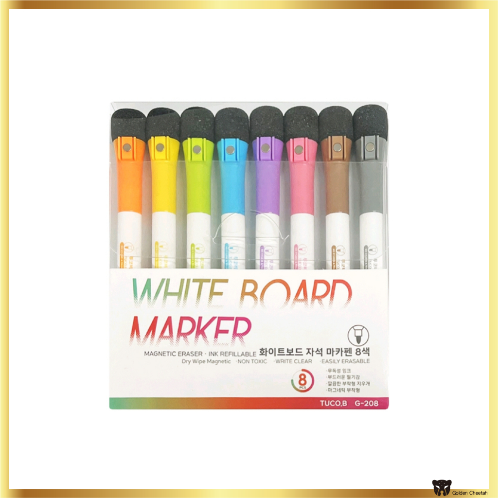 Dong-A PMS Whiteboard Magnetic Marker Pen 8-Color Set [Made in Korea ...