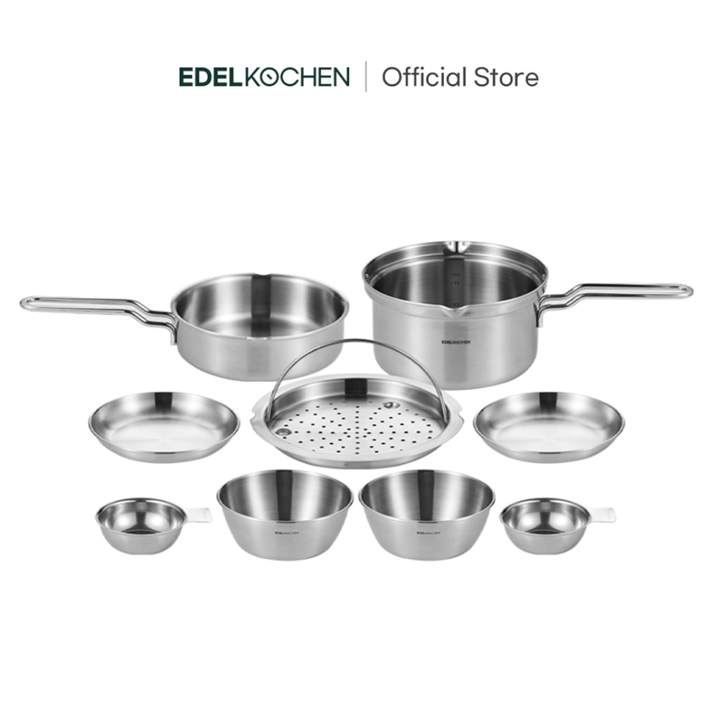 Edelkochen Triple Master 3-in-1 Pot Stainless Steel Saucepan + Steamer ...