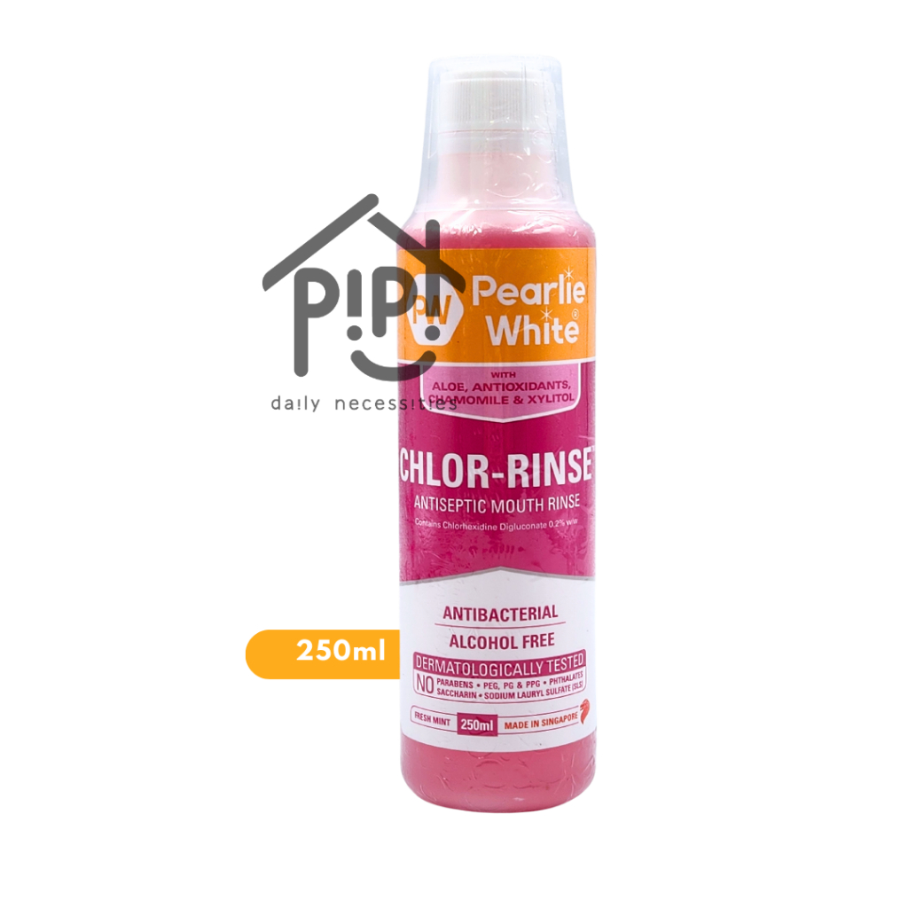 Pearlie White Chlor-Rinse Antiseptic Mouthwash(Red) 250ml | Shopee ...